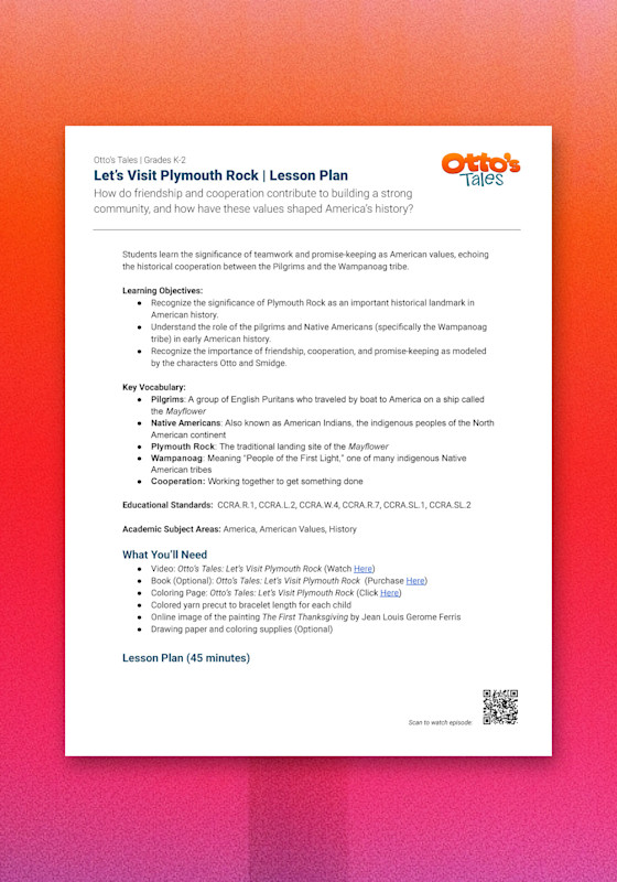 "Otto's Tales: Let's Visit Plymouth Rock" Lesson Plan | PragerU