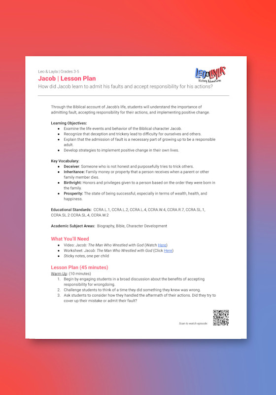 "Leo & Layla: Jacob" Lesson Plan | PragerU