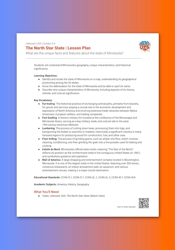"Unboxed, USA: The North Star State" Lesson Plan | PragerU