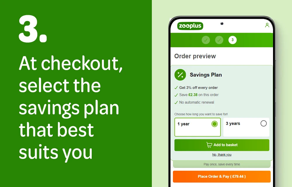 Savings Plan 3% | zooplus UK