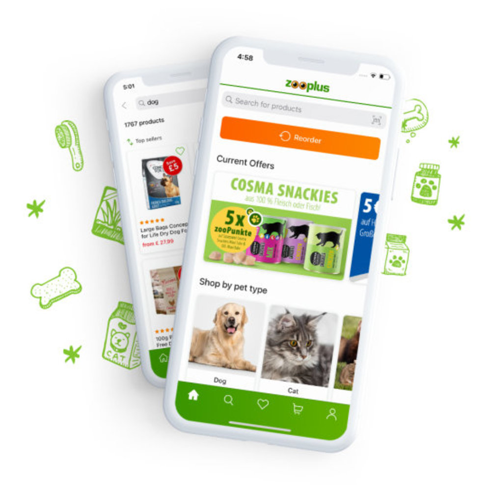 Ontdek nu de zooplus app