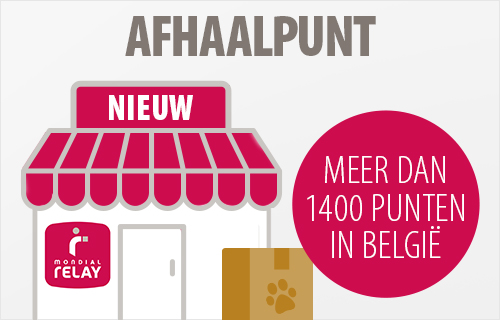 Mondial Relay service in België op 1400 inzamelpunten.