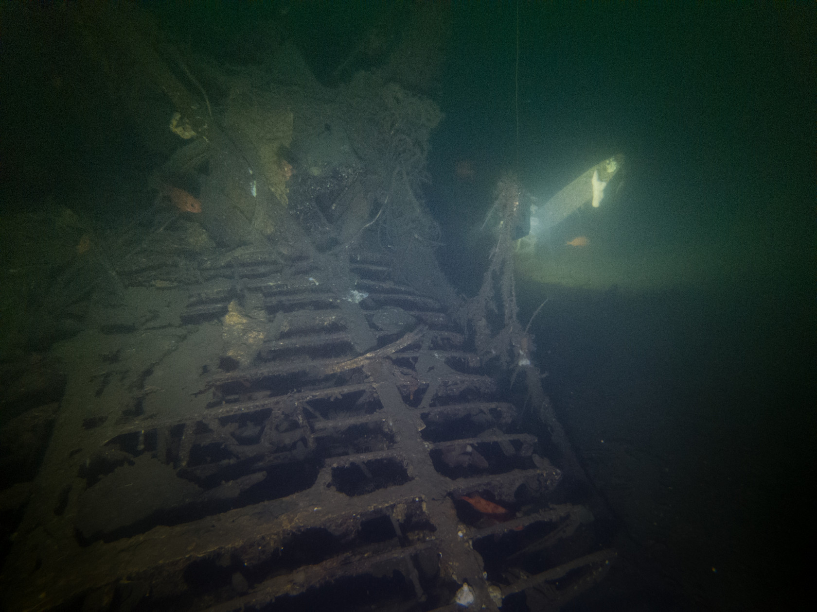 Documenting a newly discovered World War II aircraft with underwater drones
