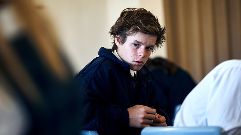 Depressed Teenager In School