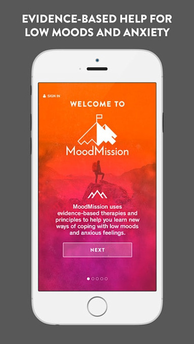 MoodMission app | Low moods and anxiety coping app