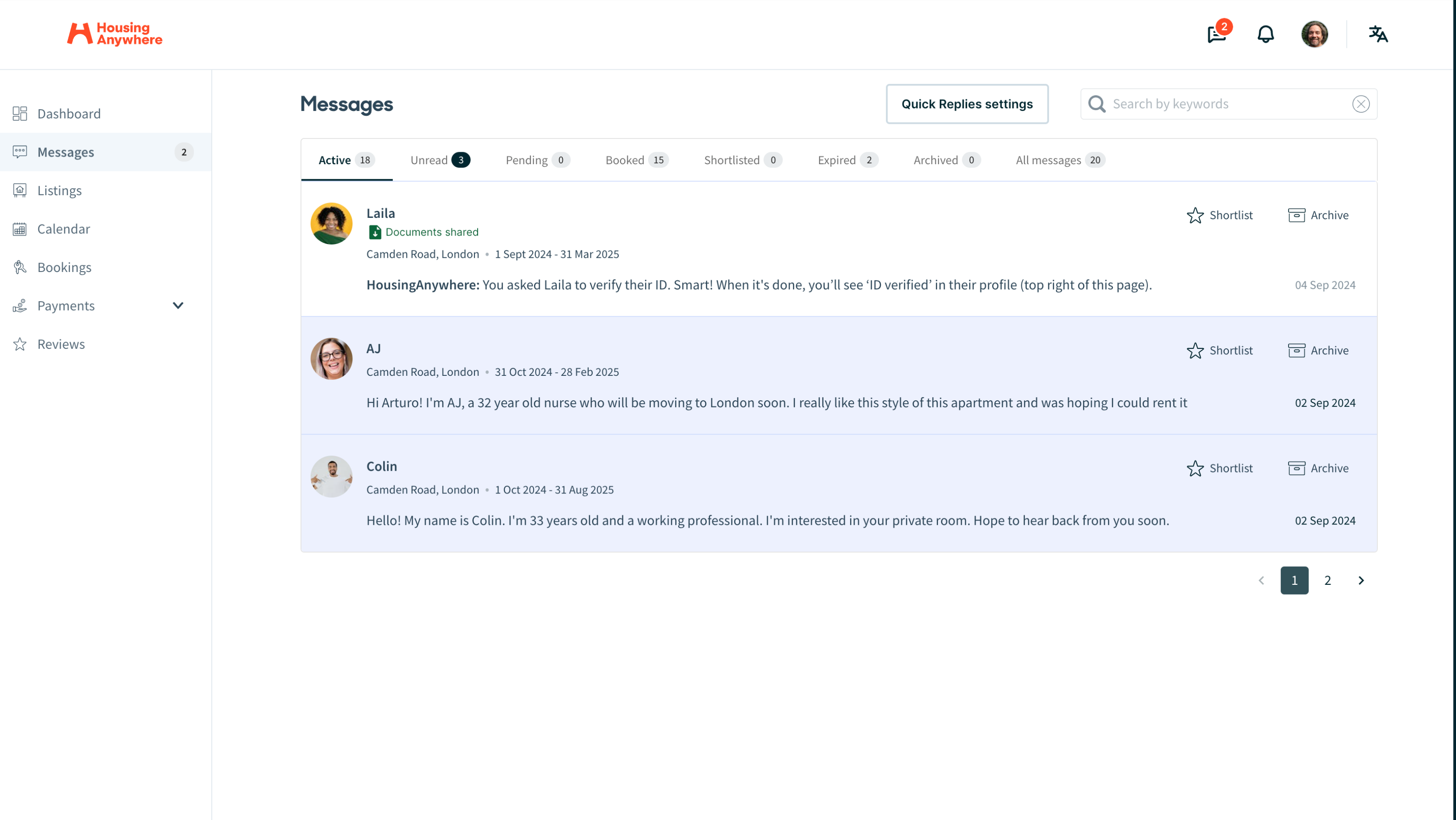How your messages work