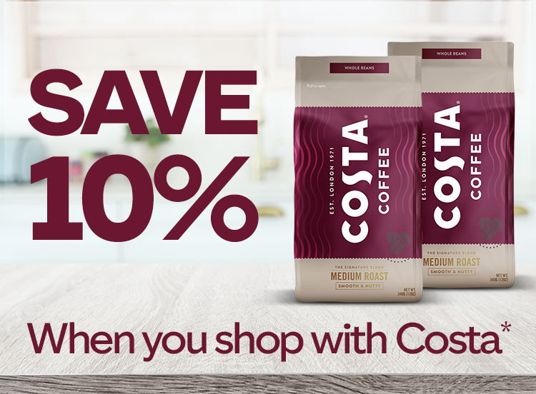 Save 10% when you shop with Costa