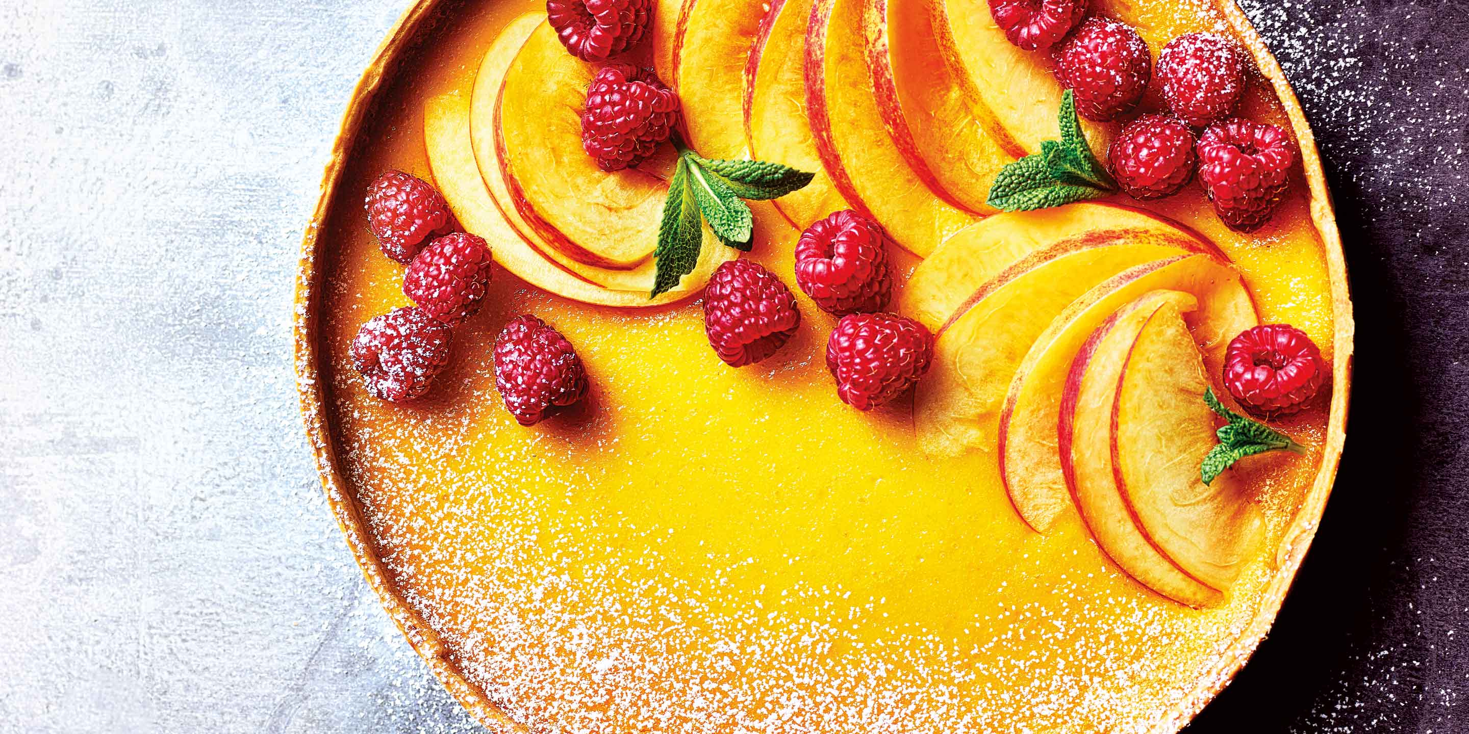 Peach melba tart - Recipes - Co-op