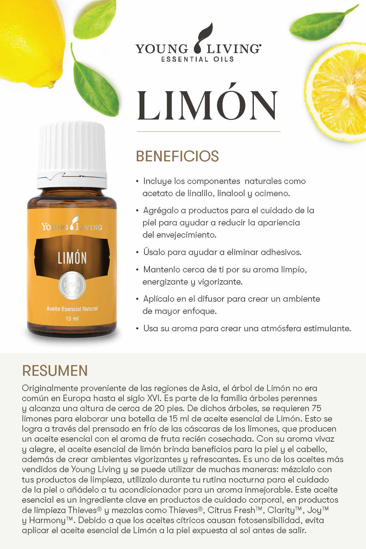 Material Informativo | Young Living Essential Oils