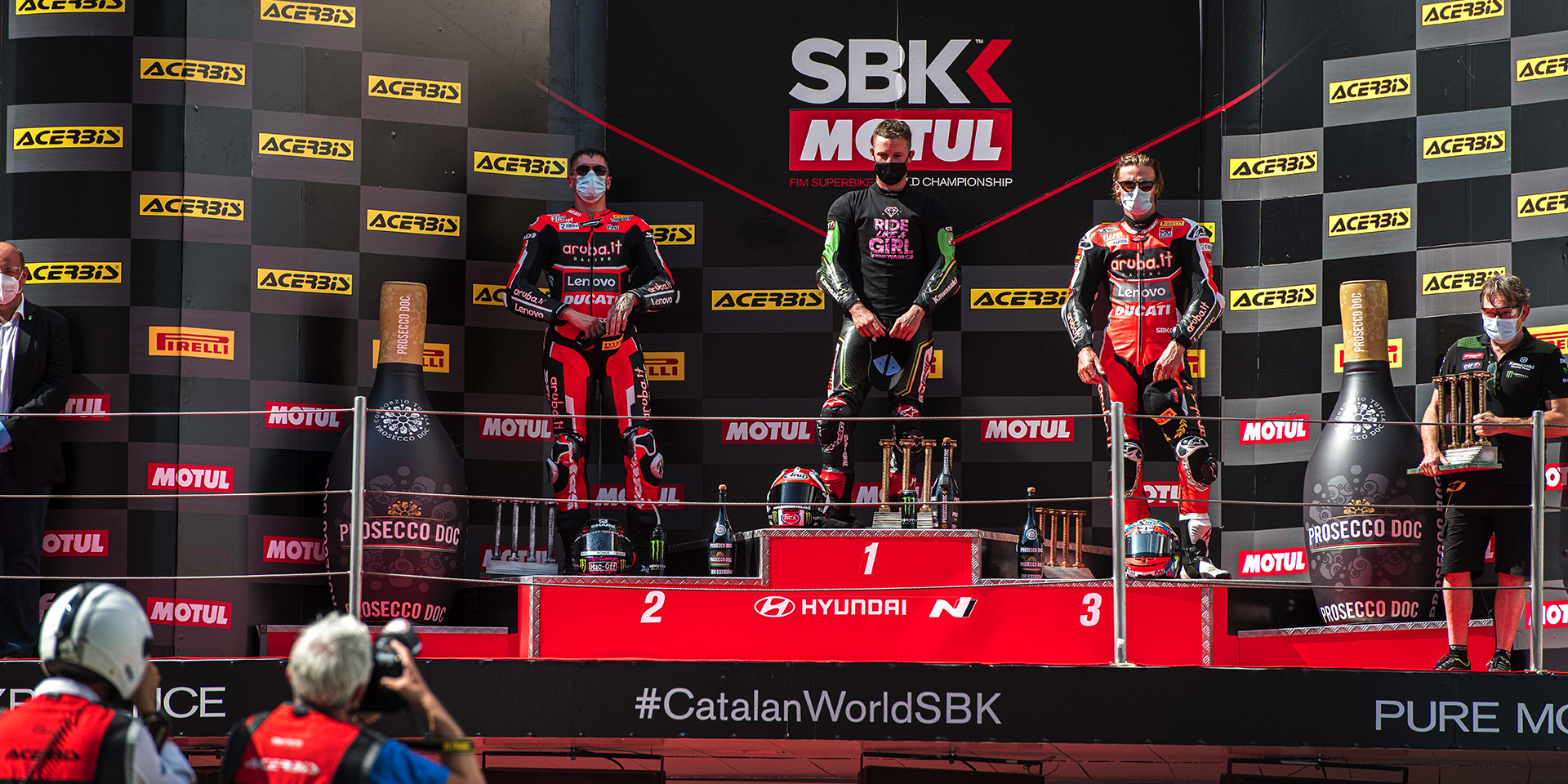 #CatalanWorldSBK Race-1. Double podium finish for the Aruba.it Racing ...