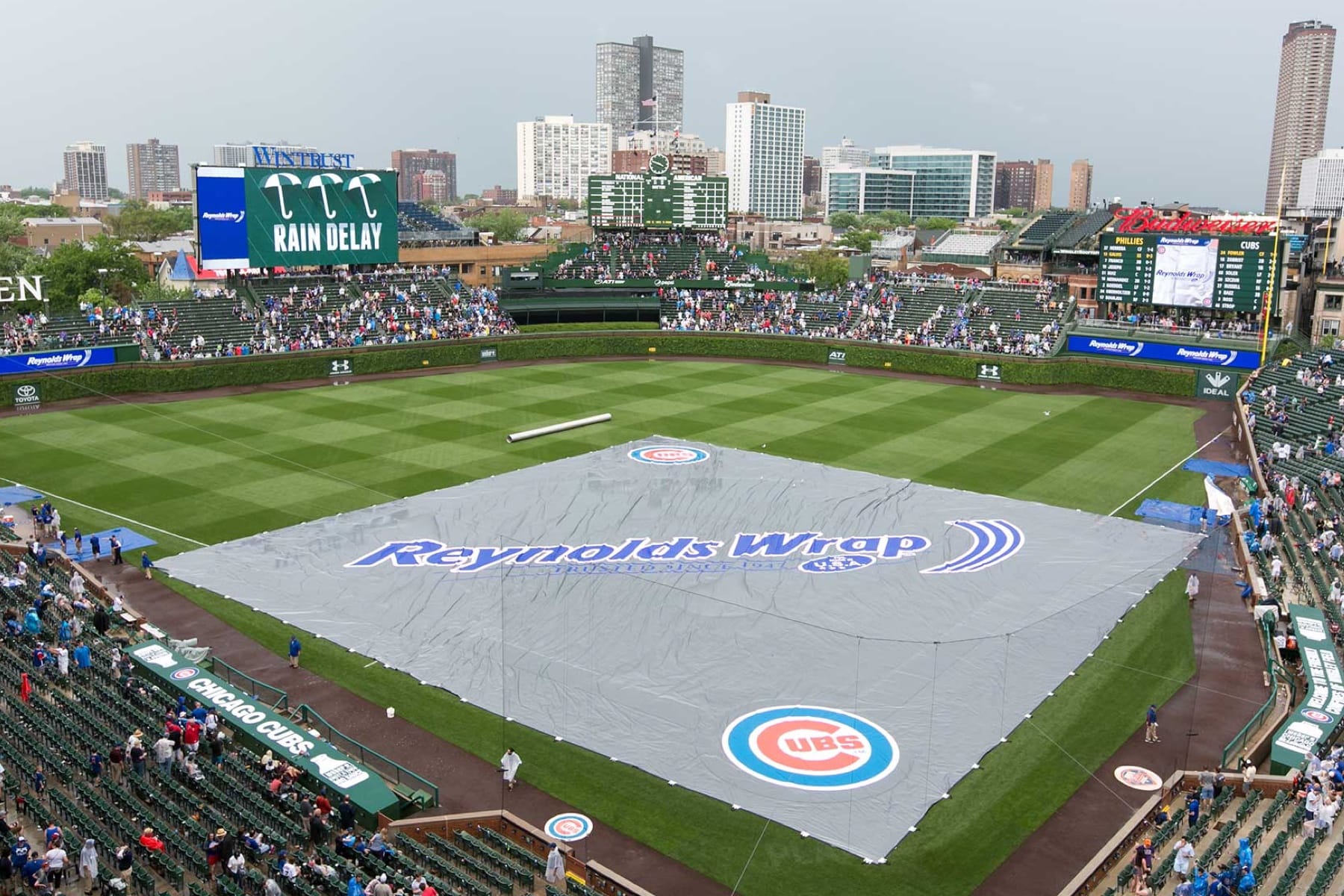 [Acee] It is called a tarp. It is used to keep the infield dry when ...