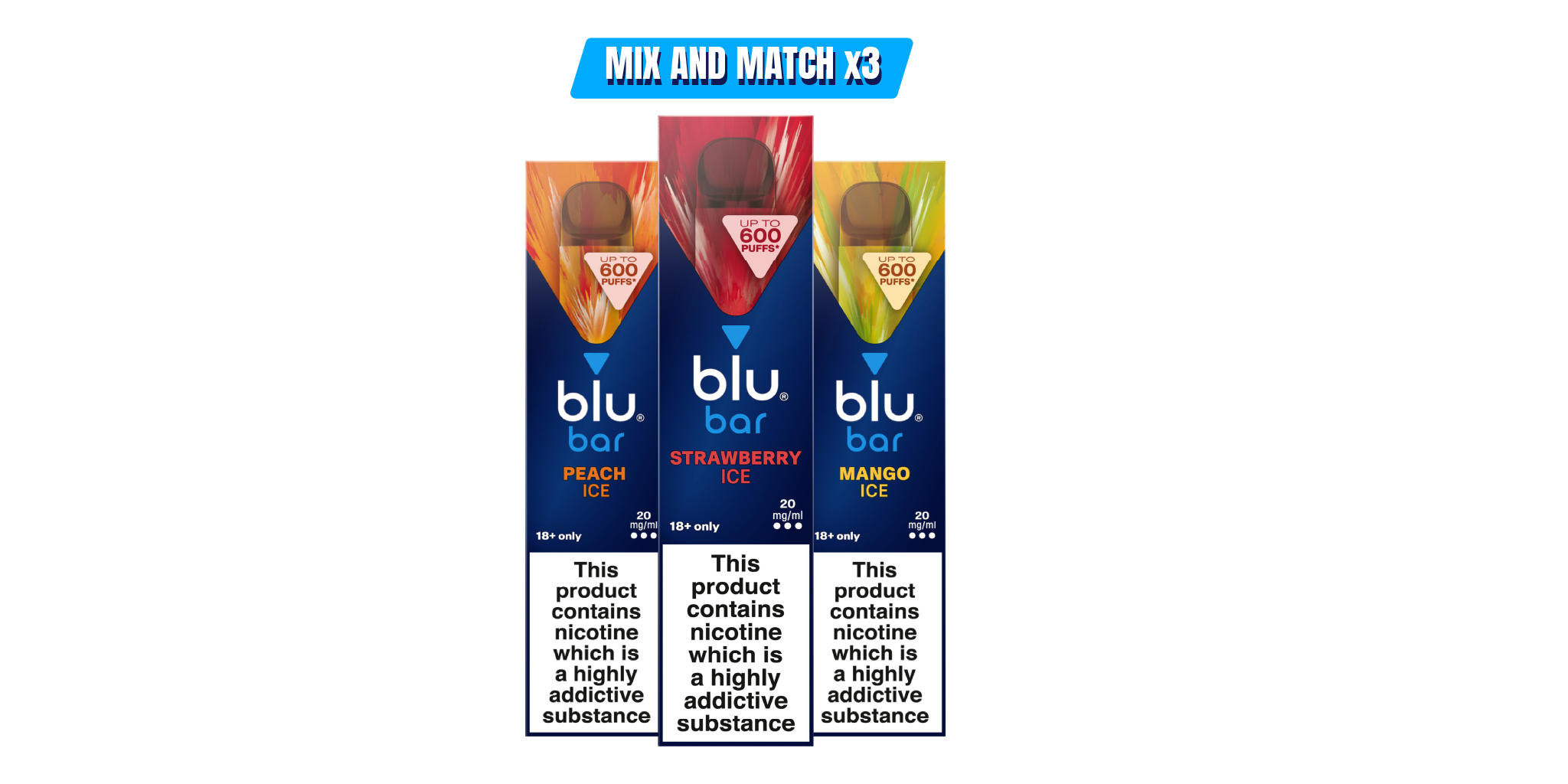 Blu bar 600 bundles flavours page | mix and match | blu