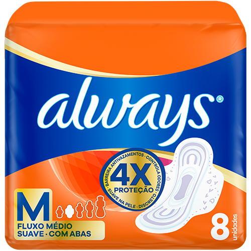 Absorvente Maxi Proteção Com Abas Suave | Always®