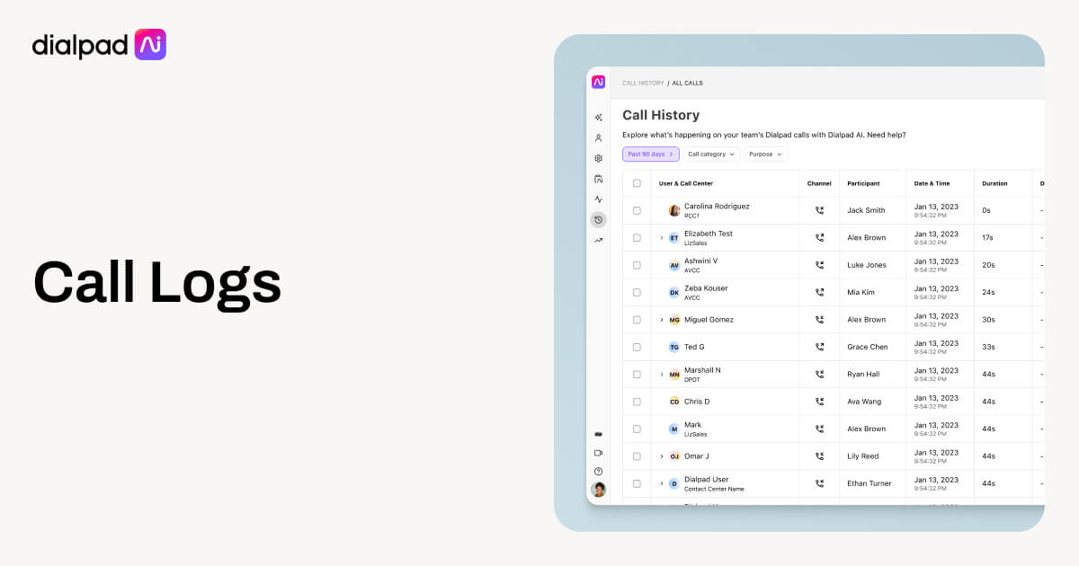 Call Log & History: View, Manage and Try for FREE! | Dialpad