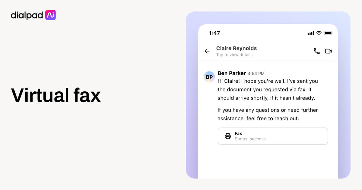 Virtual Fax: Send Faxes Online - Try it Free | Dialpad