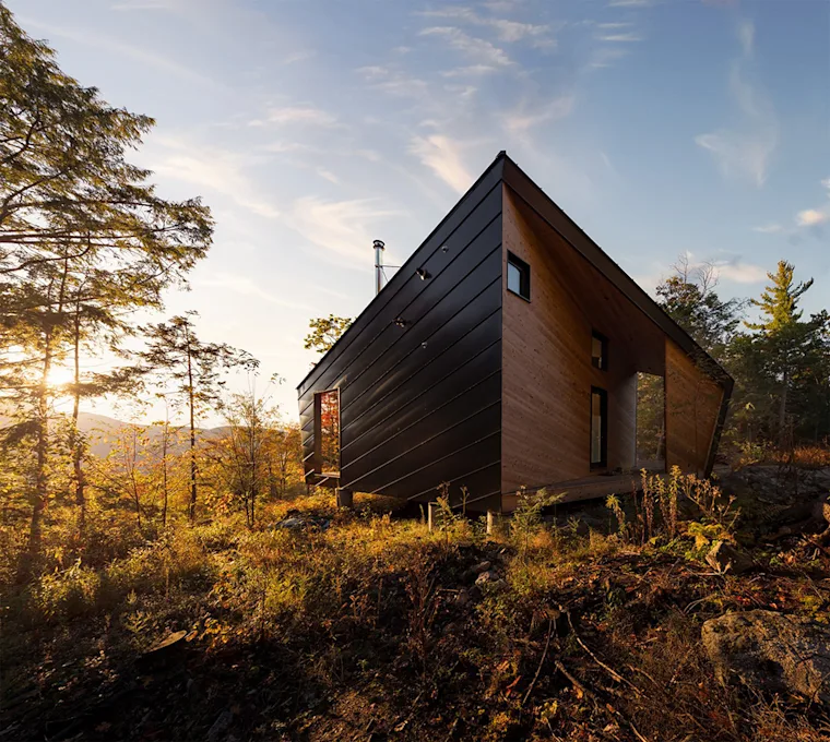 Best New Hampshire Modern Geometric Prefab Cabin | Field Mag