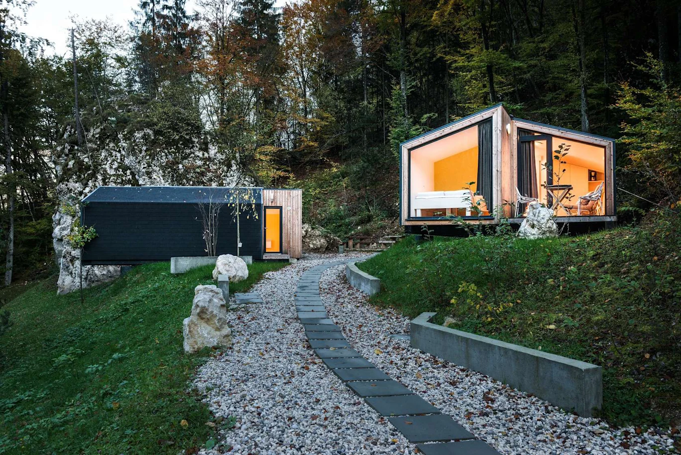 Prefab Cabins Designed to Embrace Nature Near Lake Bled | Field Mag