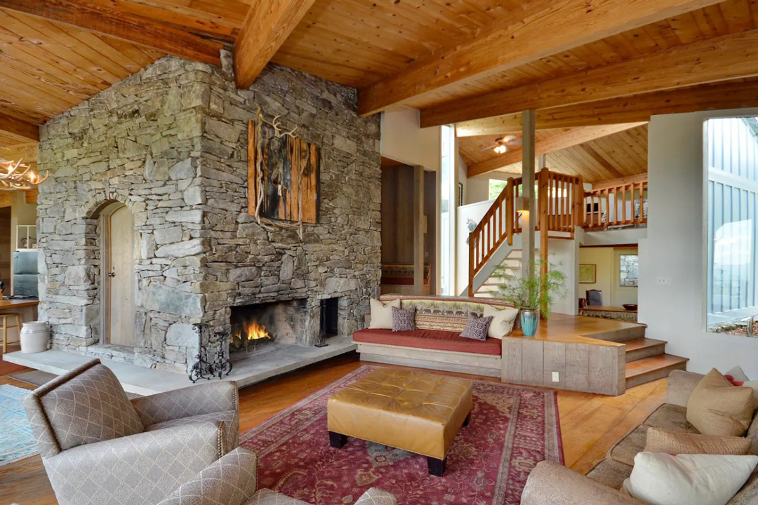 Rustic Stone Fireplaces
