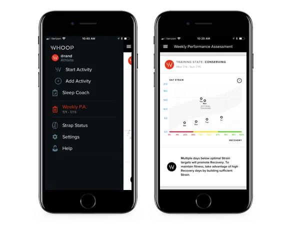 App Feature: The Weekly Performance Assessment | WHOOP