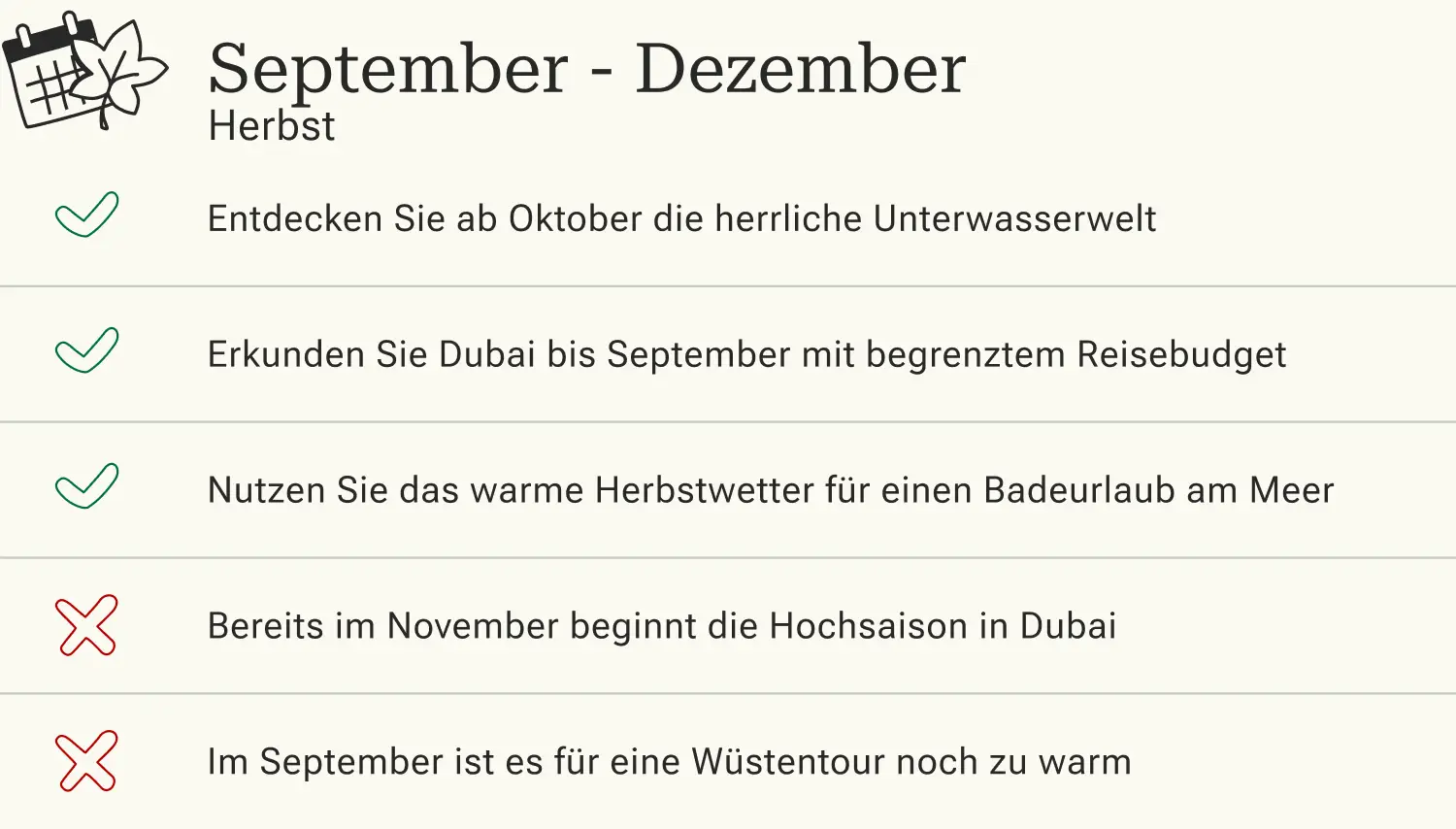 Beste Reisezeit für Dubai: Klima, Wetter & Tipps | Tourlane