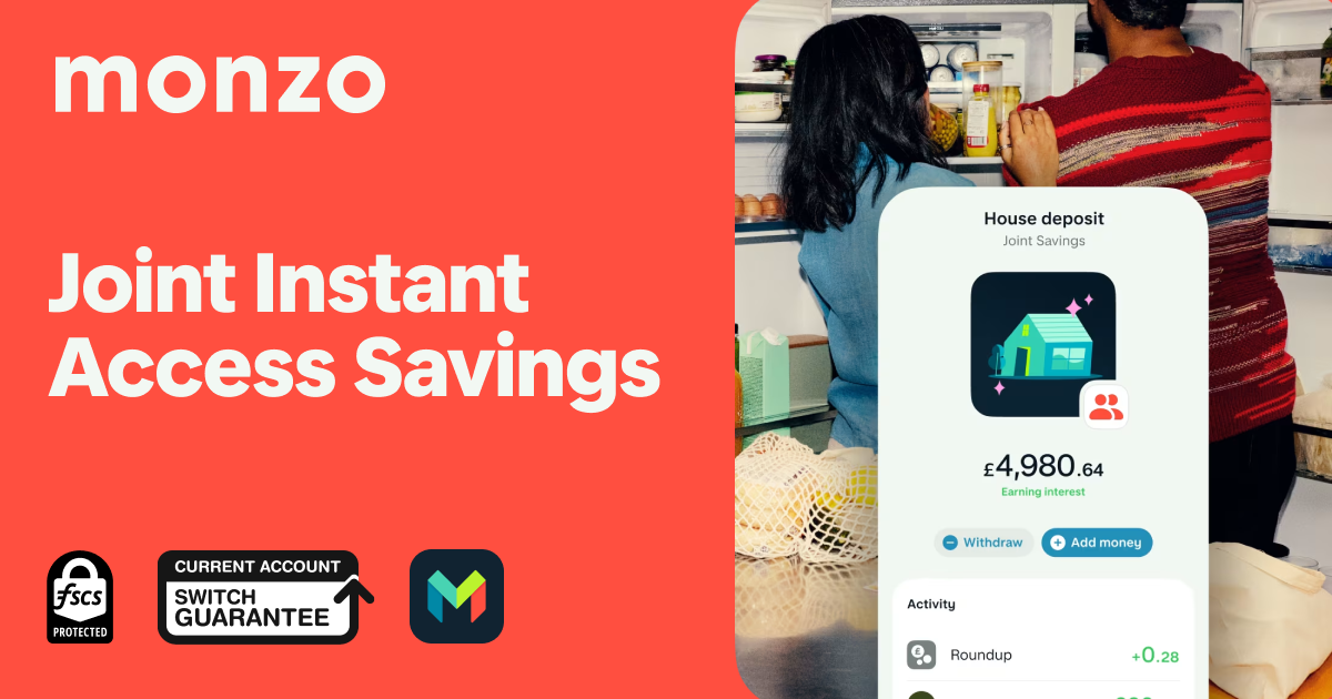 Joint Savings Accounts | Save Together with Monzo