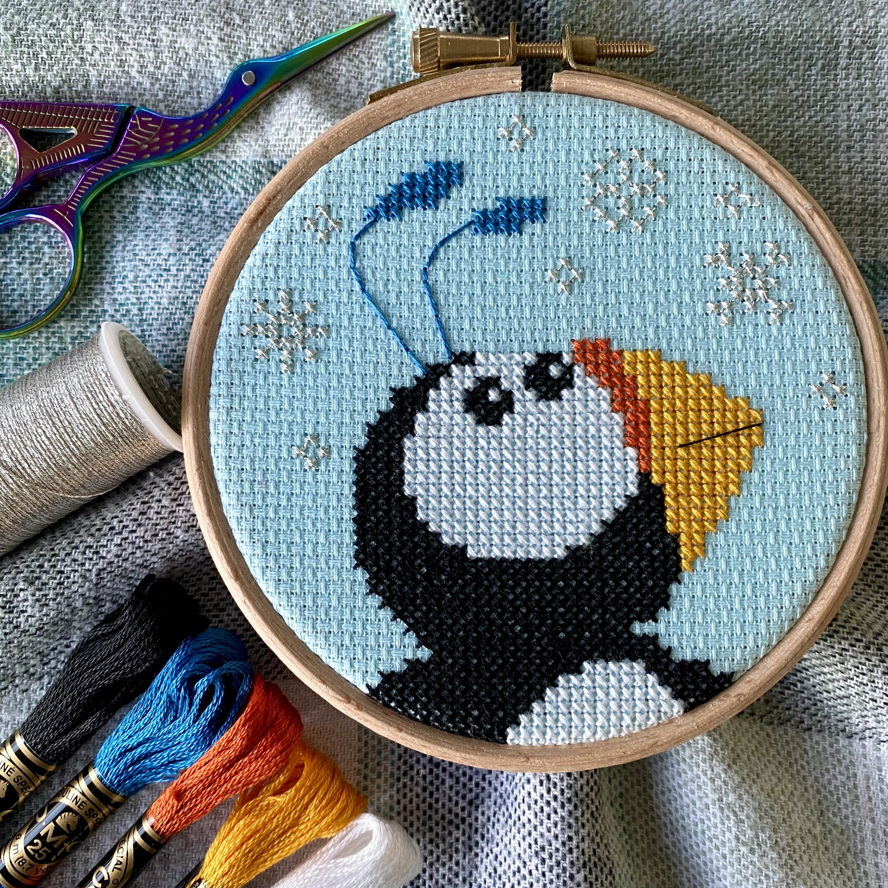 Arctic Puffin - Pattern Only | Hoops and Crosses