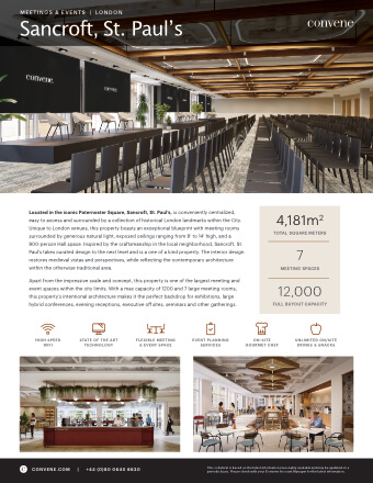 Sancroft, St. Paul’s | Inspiring Meeting & Event Spaces in Paternoster ...
