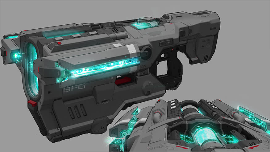 El estilo visual de DOOM: las armas
