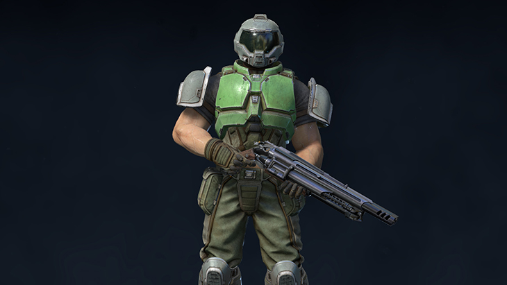 Doom Guy in Quake III Revolution on the PS2. Still my favorite looking ...