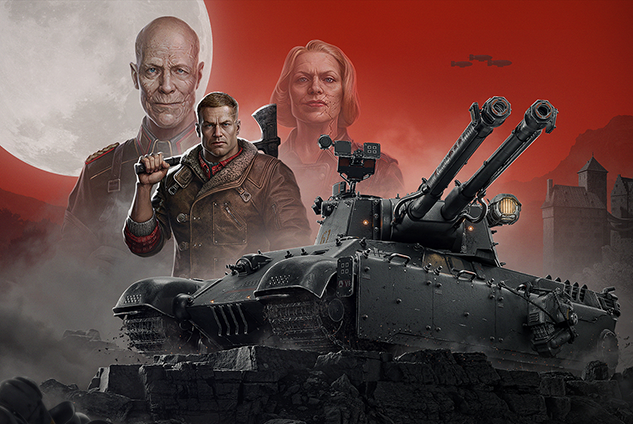 Ilustración de la colaboración entre World of Tanks y Wolfenstein donde ...