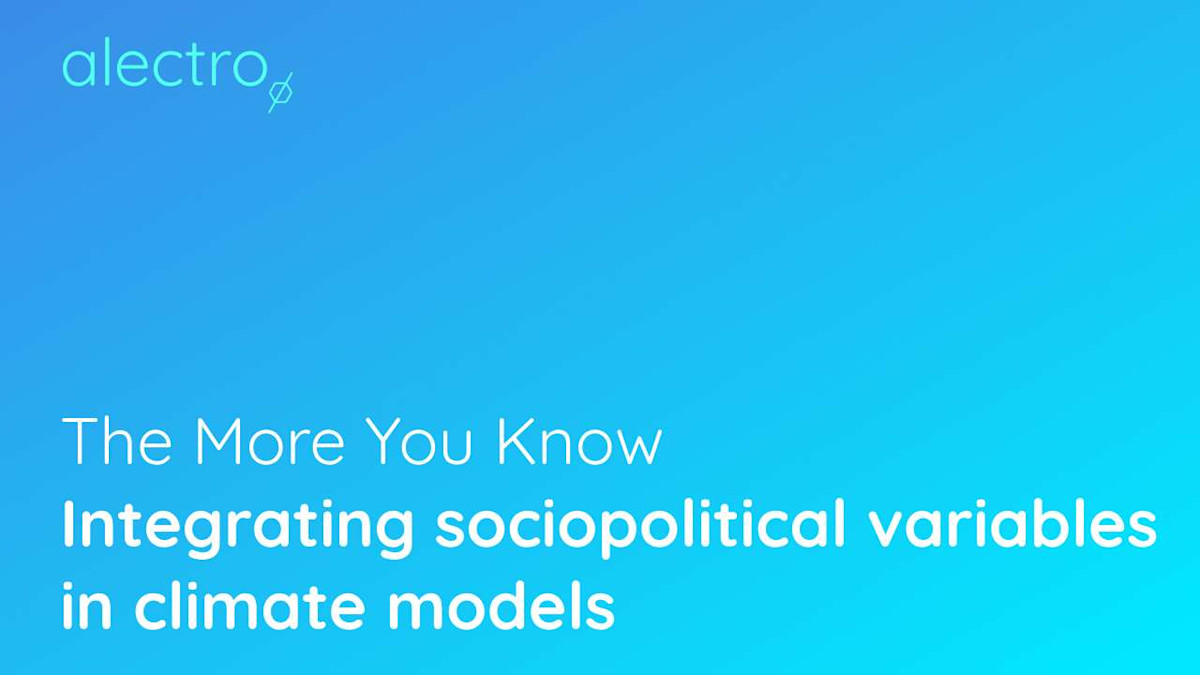 Integrating sociopolitical variables in climate models — Alectro Blog