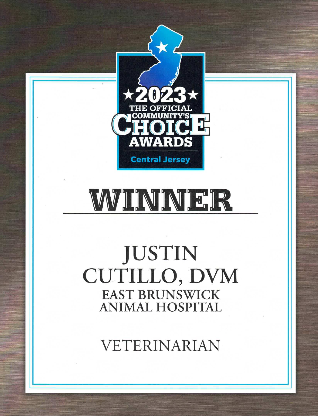 Awards & Recognition | East Brunswick Animal Hospital