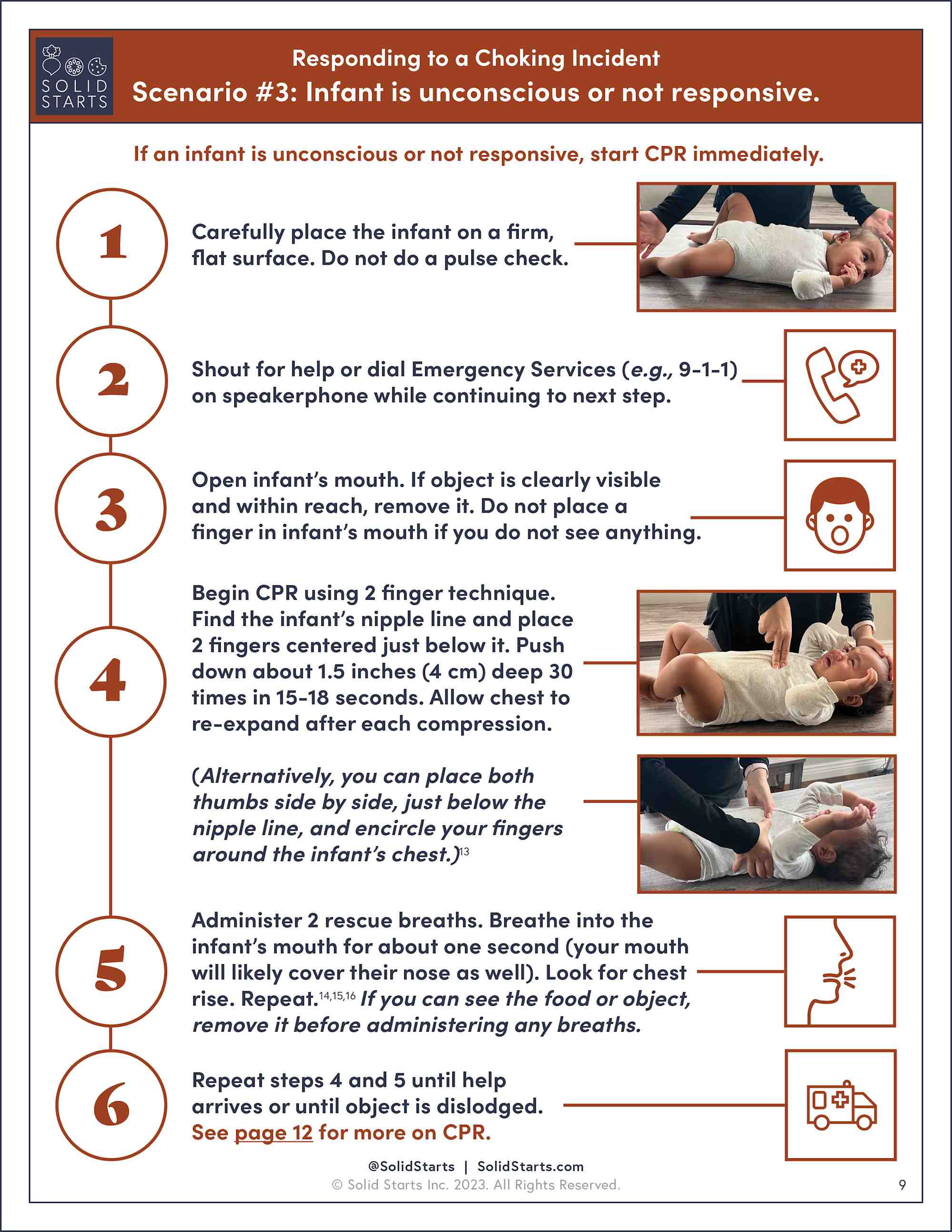 Infant Rescue - Choking - First Aid & CPR - Solid Starts