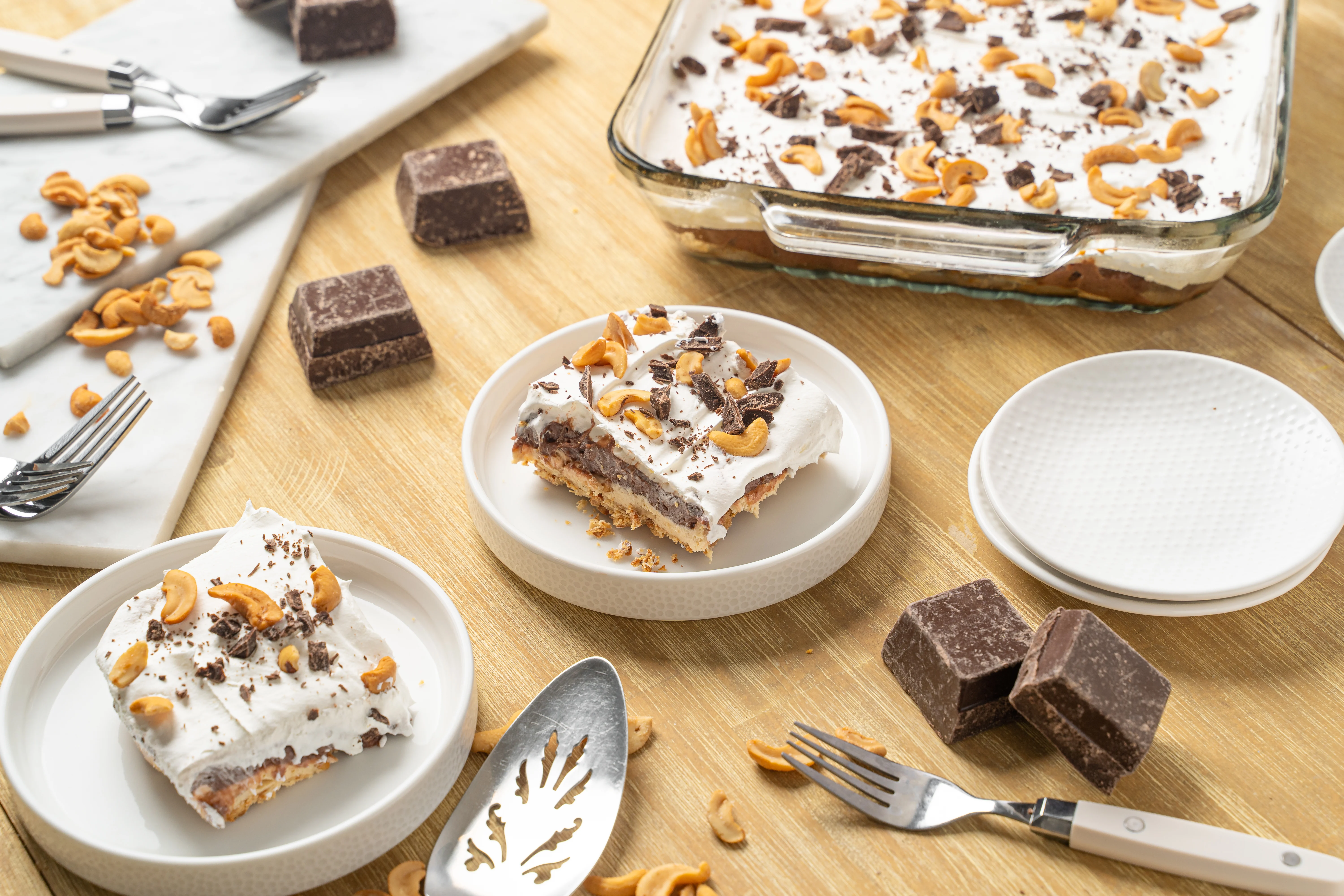 Layered Peanut Butter Pudding Bars | Holy Recipe