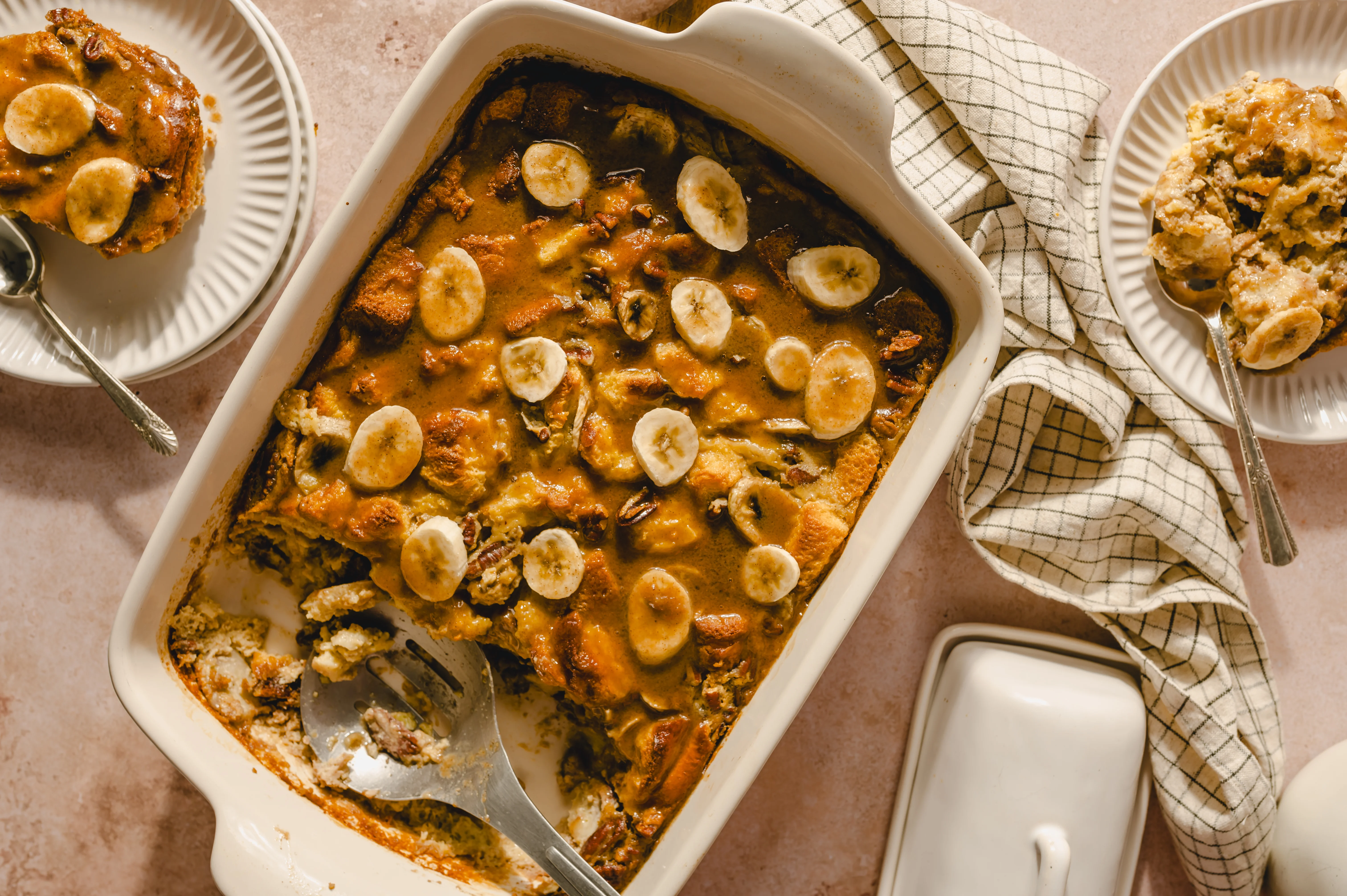 Bananas Foster Bread Pudding | Holy Recipe