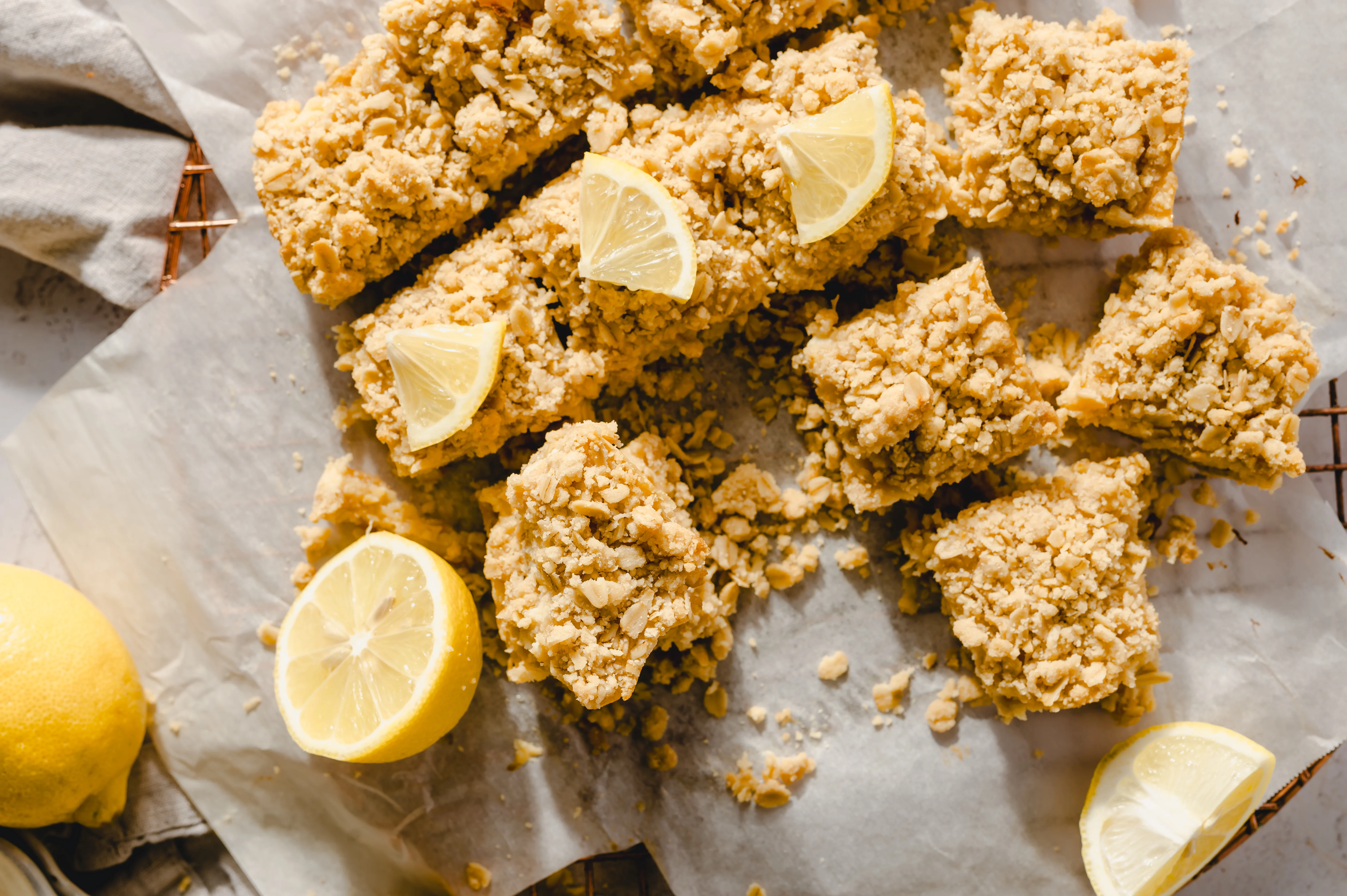 Lemon Cream Crumble Bars | Command Cooking