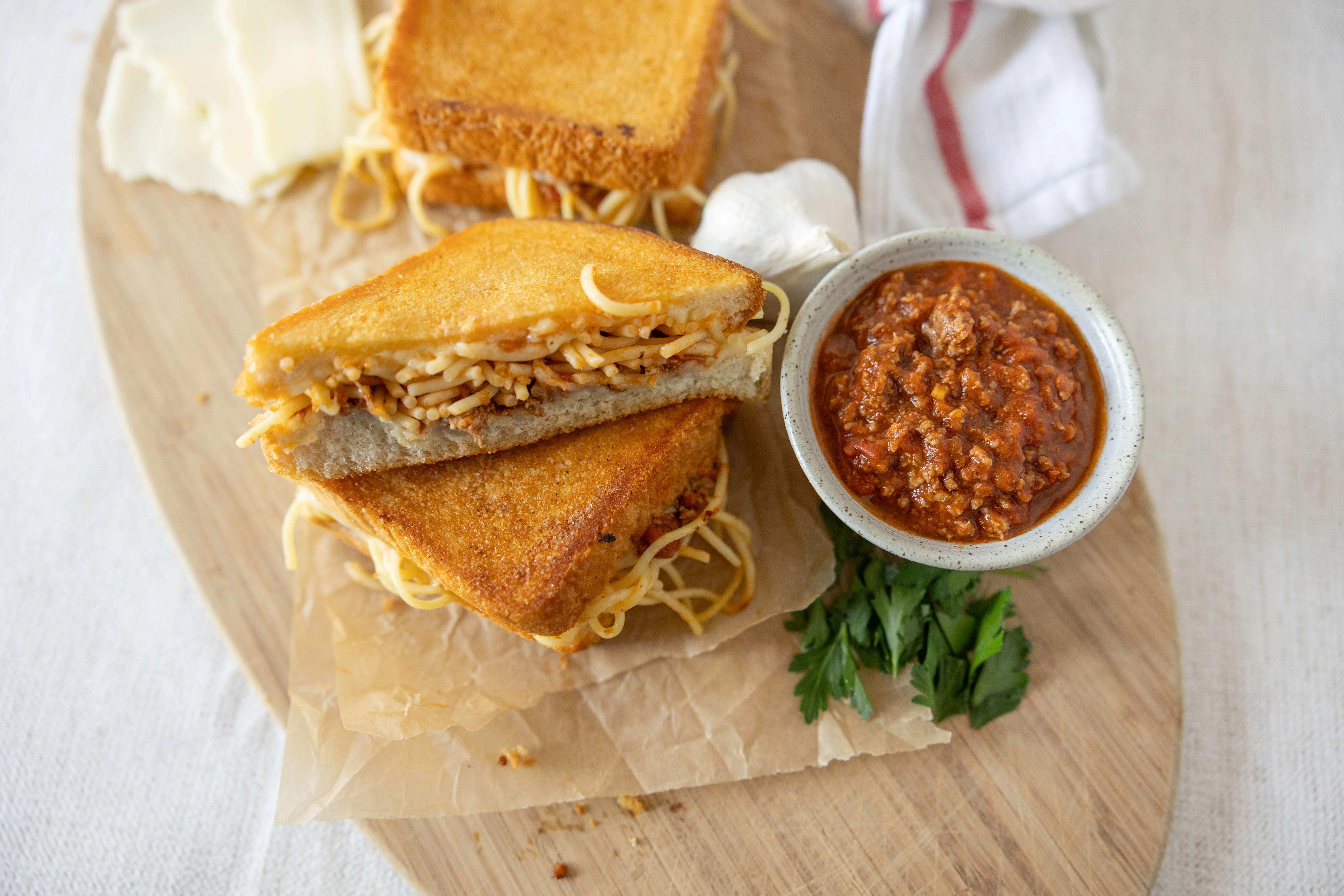 Stuffed Spaghetti Sammies | Holy Recipe