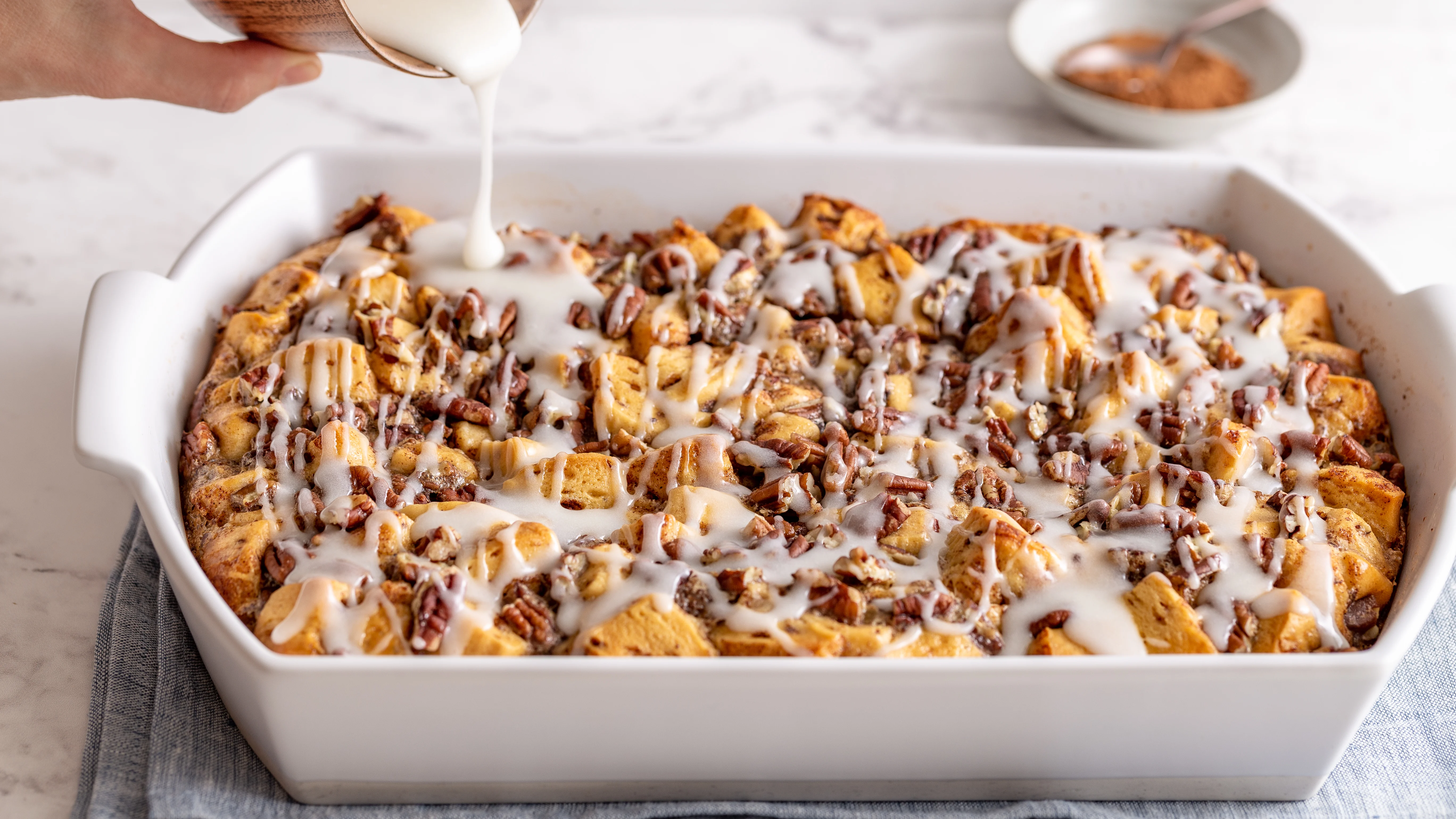 Nutty Cinnamon Roll Casserole | Command Cooking