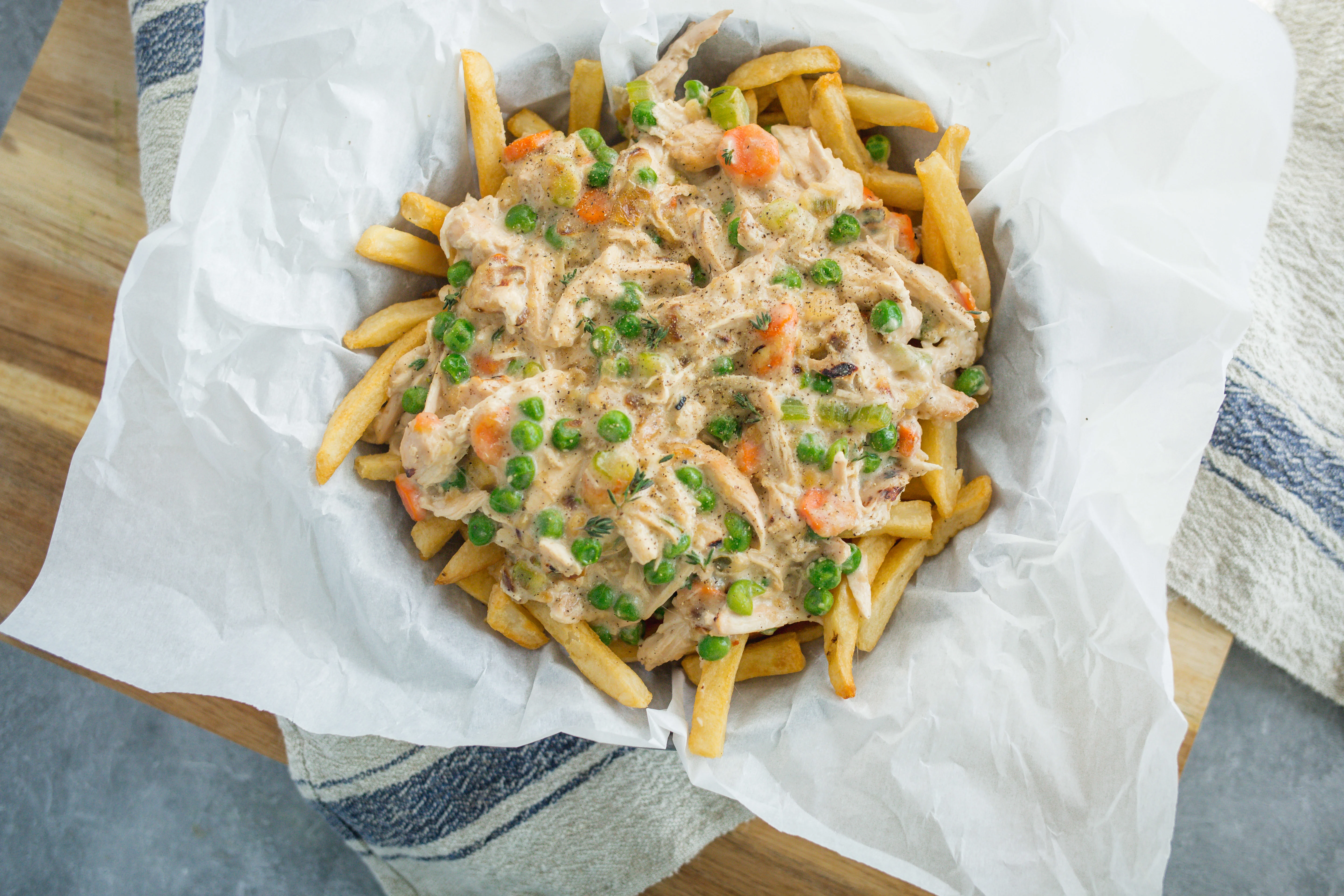 Chicken Pot Pie Poutine | Cooking Professionally