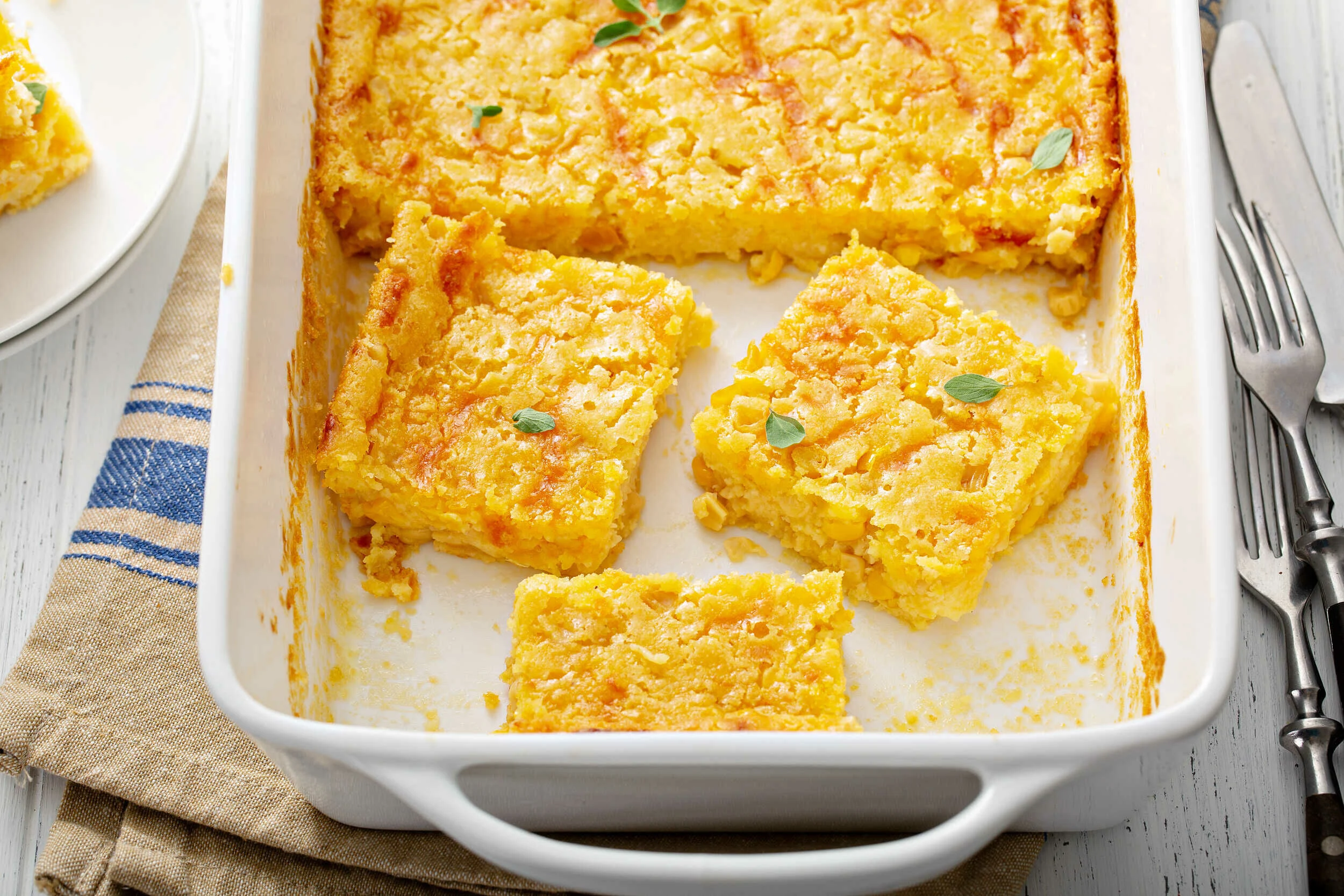Cheesy Cornbread Casserole | Holy Recipe