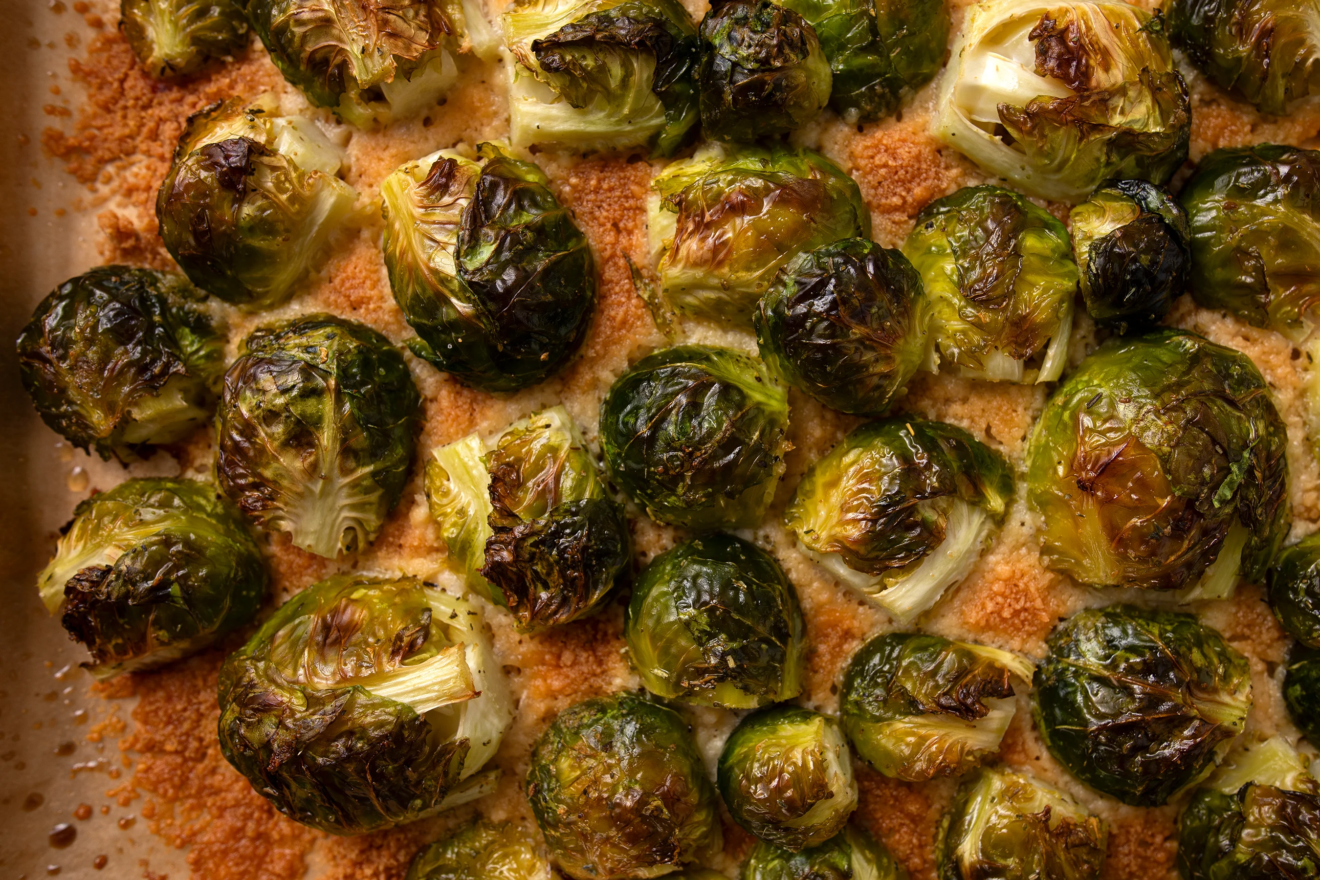 Crunchy Parmesan Sprouts | Holy Recipe