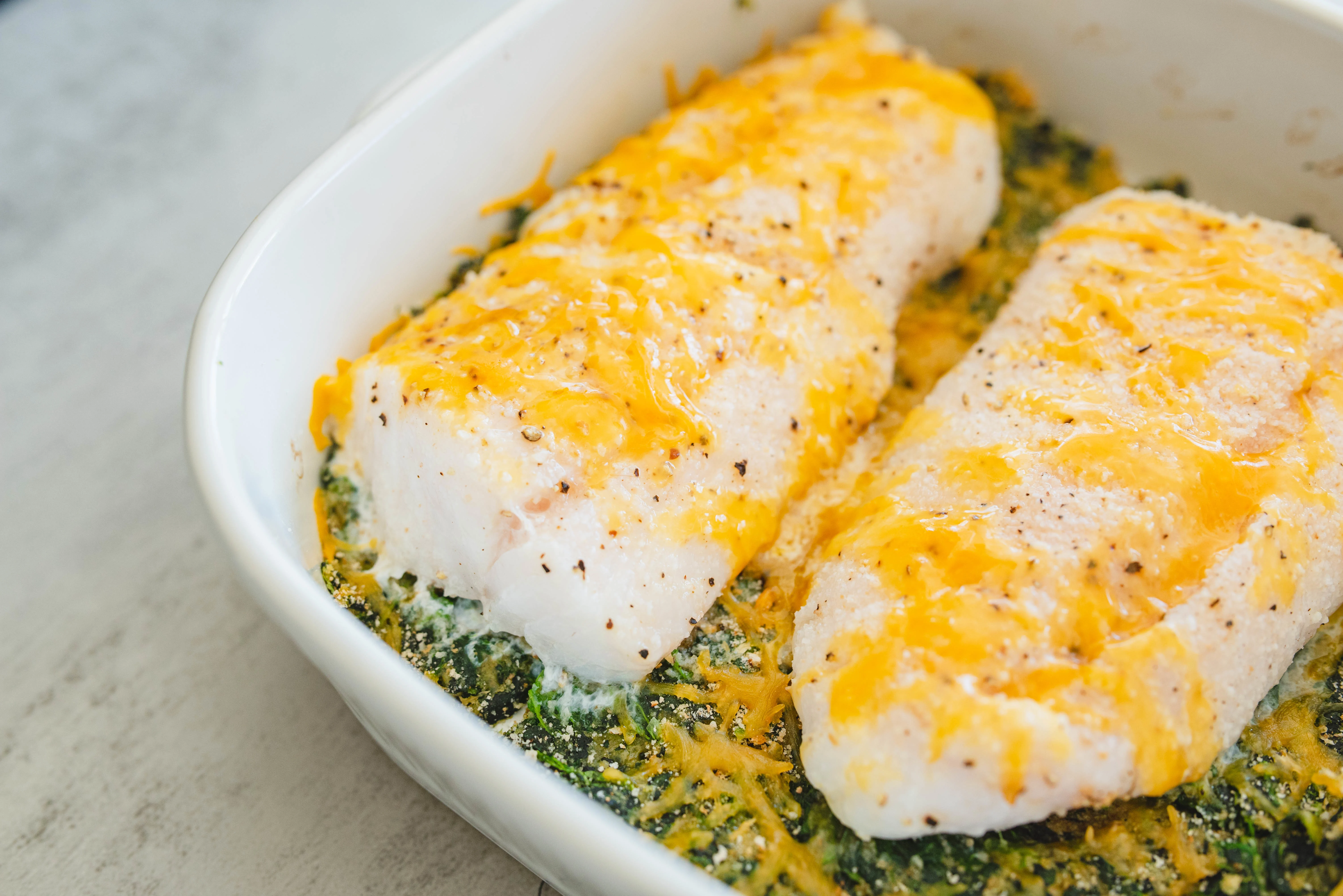 Spinach & Fish Bake | Mama's Cooking