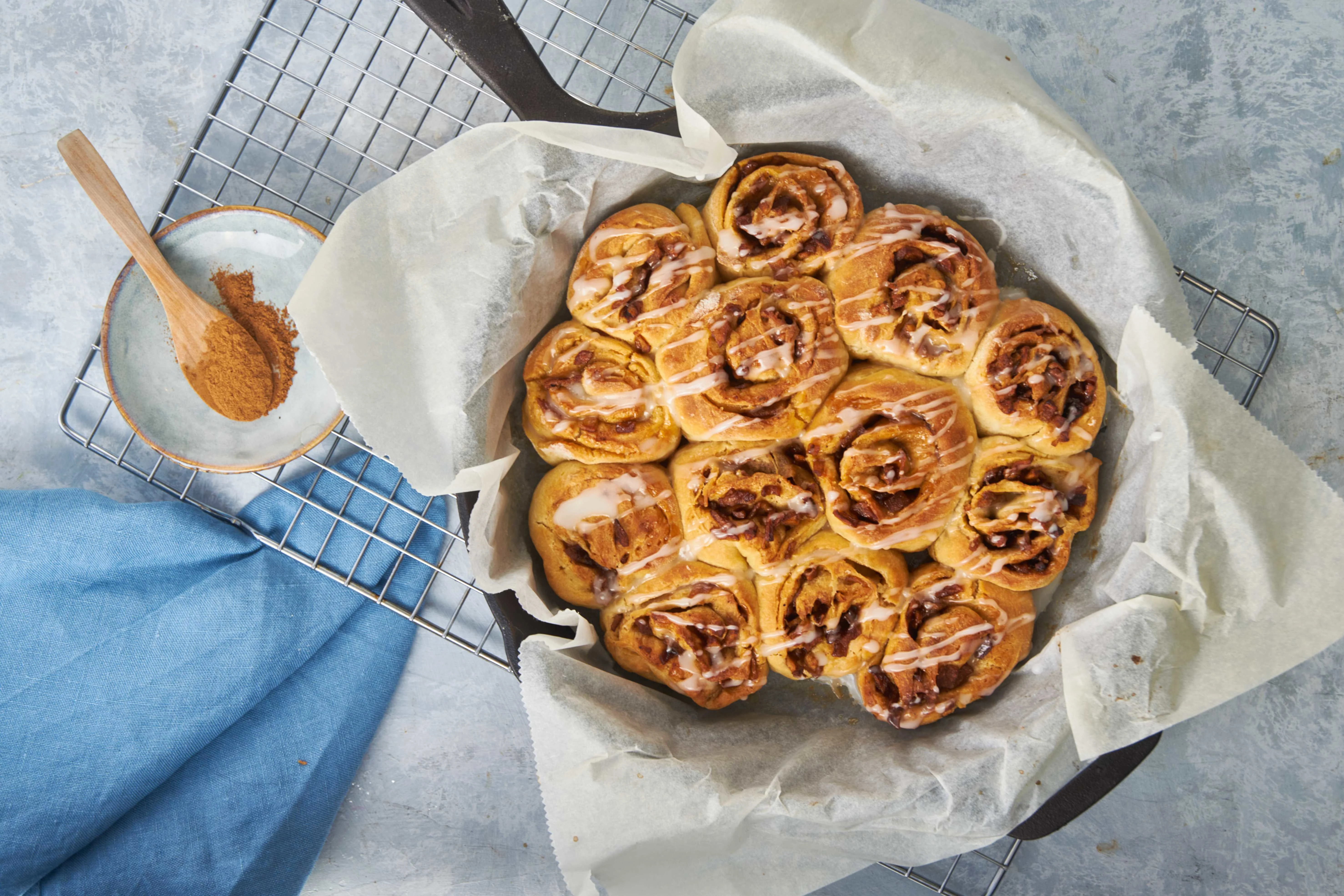 Jumbo Cast-Iron Cinnamon Rolls | Command Cooking
