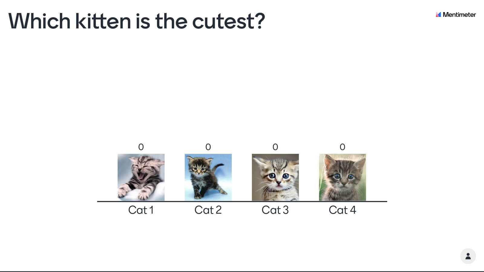 Icebreaker Idea! Vote for the Cutest Kitten - Mentimeter