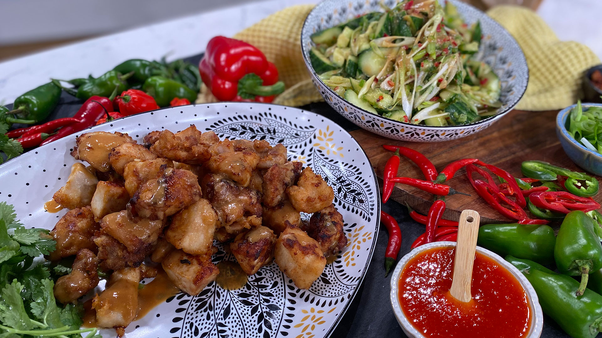 John Torode's Japanese-style fried chicken with sweet chilli sauce ...