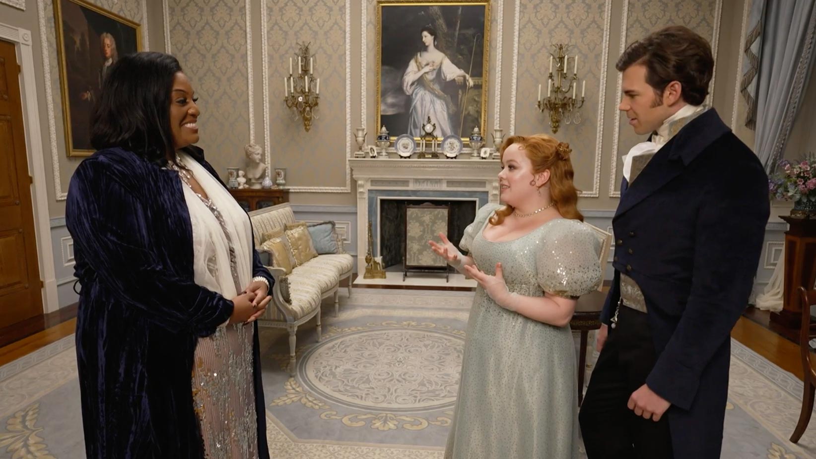Alison Hammond explores the Bridgerton set with Nicola Coughlan and ...