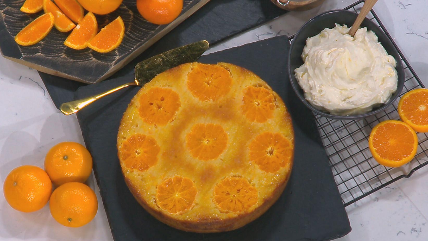 Bake off champion Giuseppe’s upside down cake | This Morning