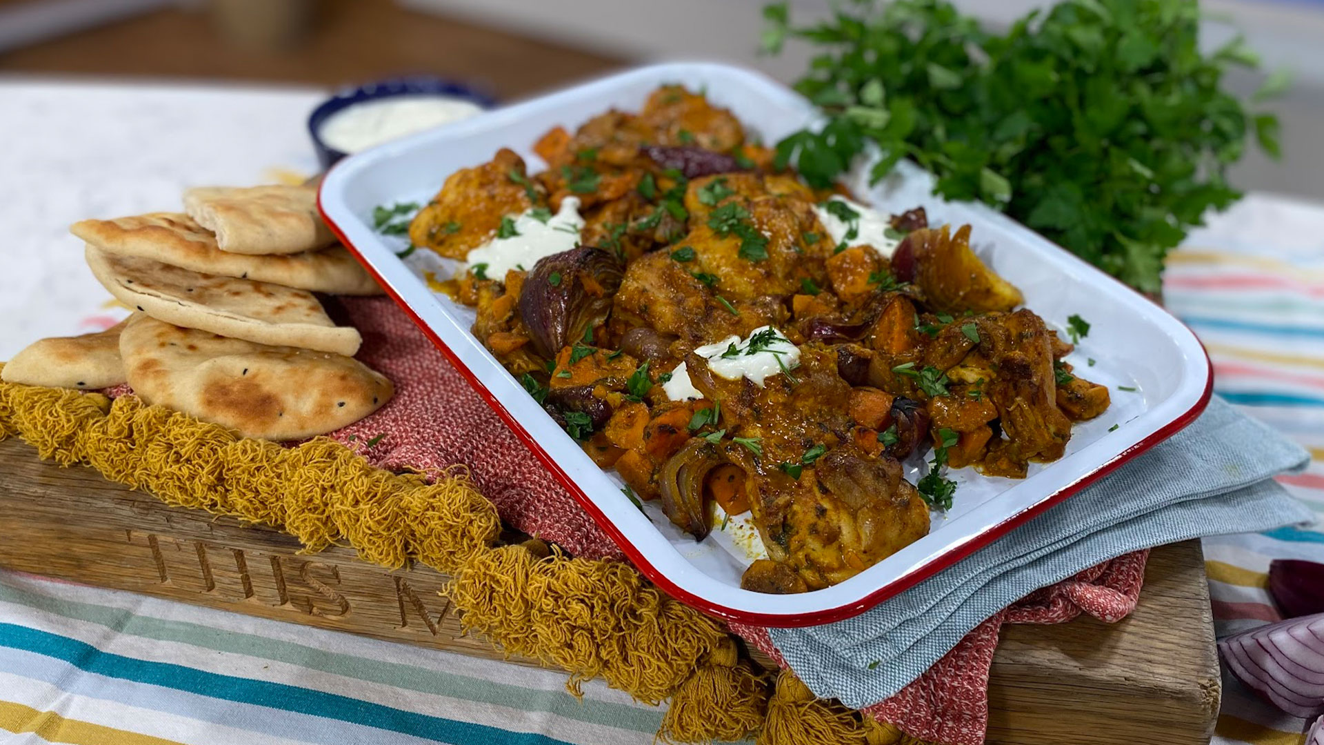 Suzanne Mulholland’s chicken tikka traybake | This Morning