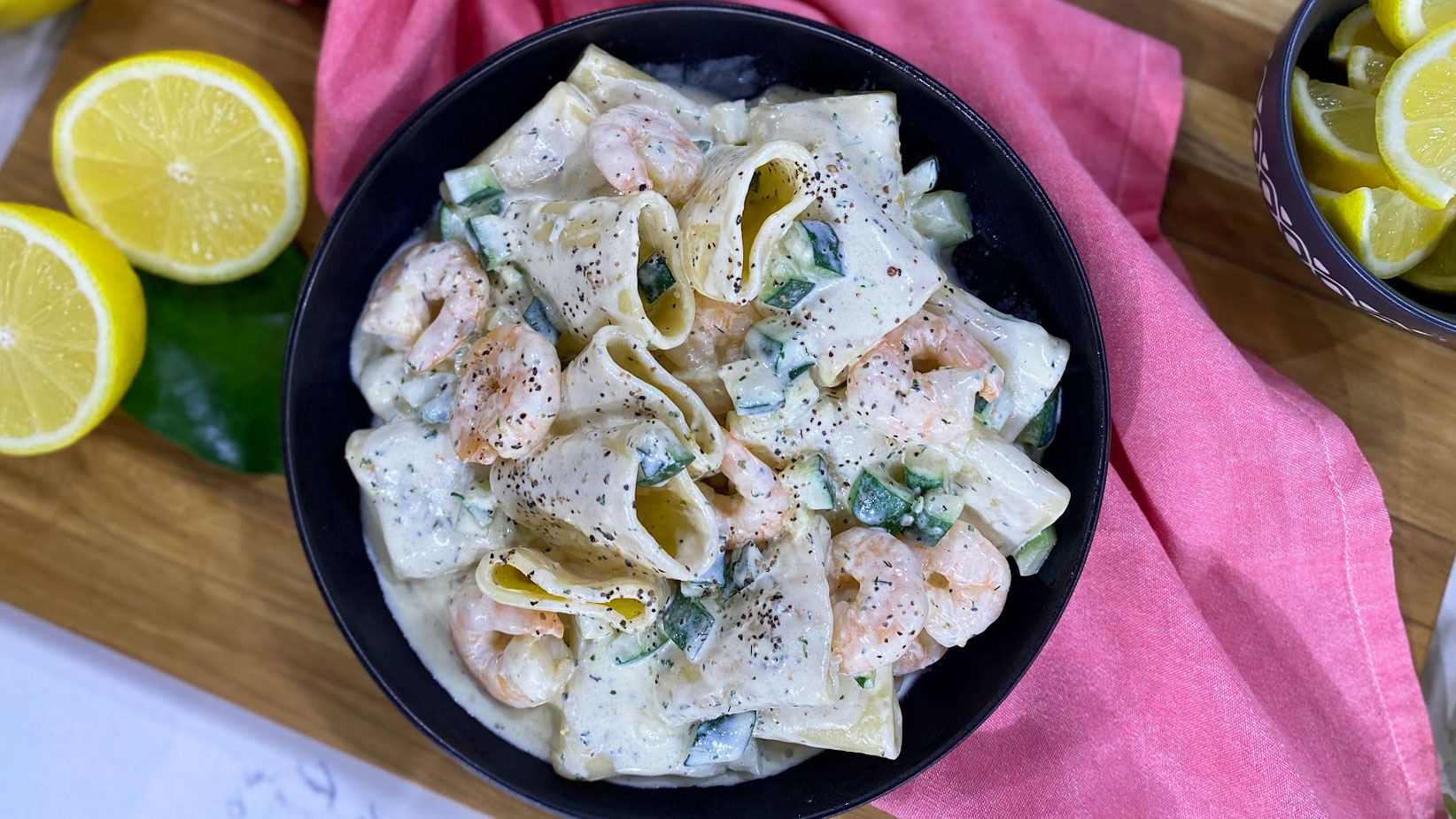 Vito Coppola’s pasta with courgette and prawns | This Morning