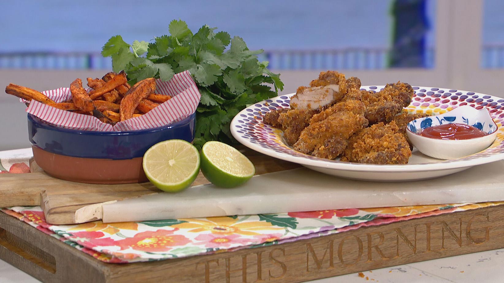 April Jackson's jerk-spiced chicken and chips | This Morning